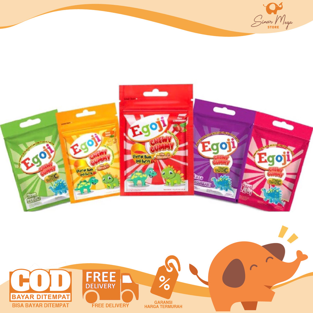 Egoji Chewy Gummy Sachet Contains 10 Items - Soft Candy for Children ...