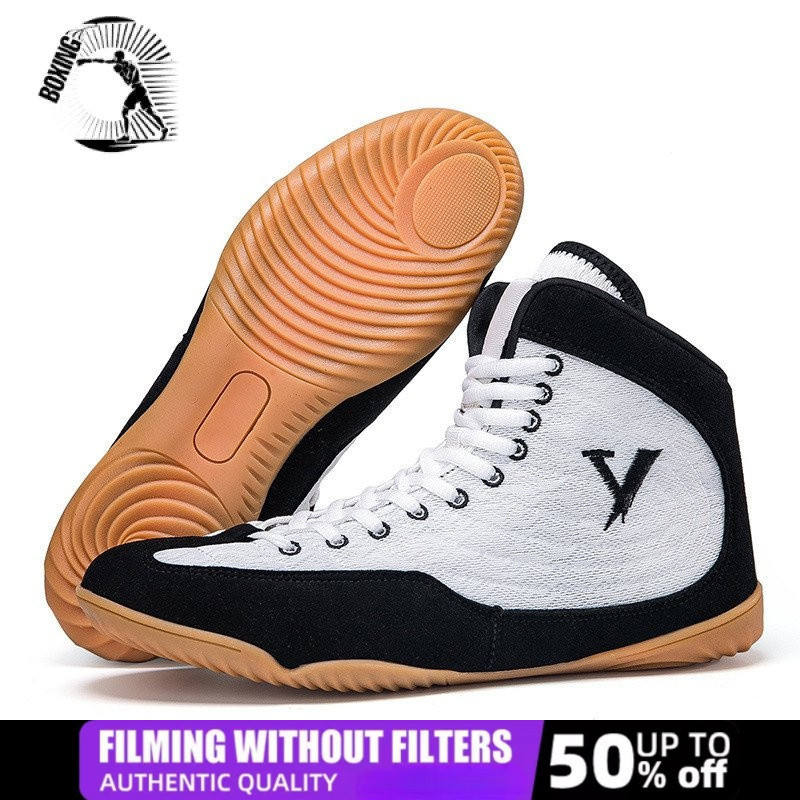 Boxing Shoe Wrestling Shoes Soft Workout Comfort Anti-Slip Race Shoes ...