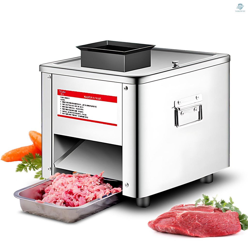 Electric Meat Cutter Machine 850W Slices Strips Cubes 3 in 1 One Button ...