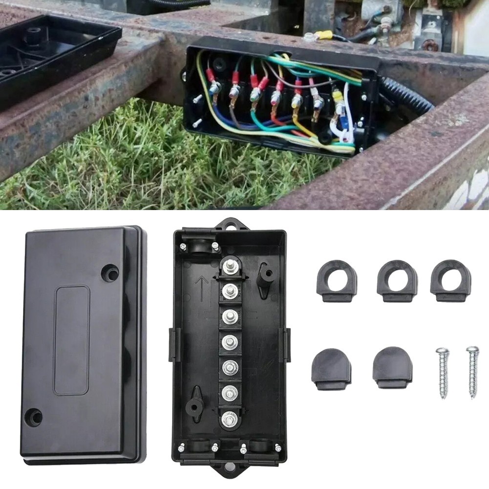 Activespace 7 Way Electrical Trailer Junction Box, 7 Gang Trailer Wire ...