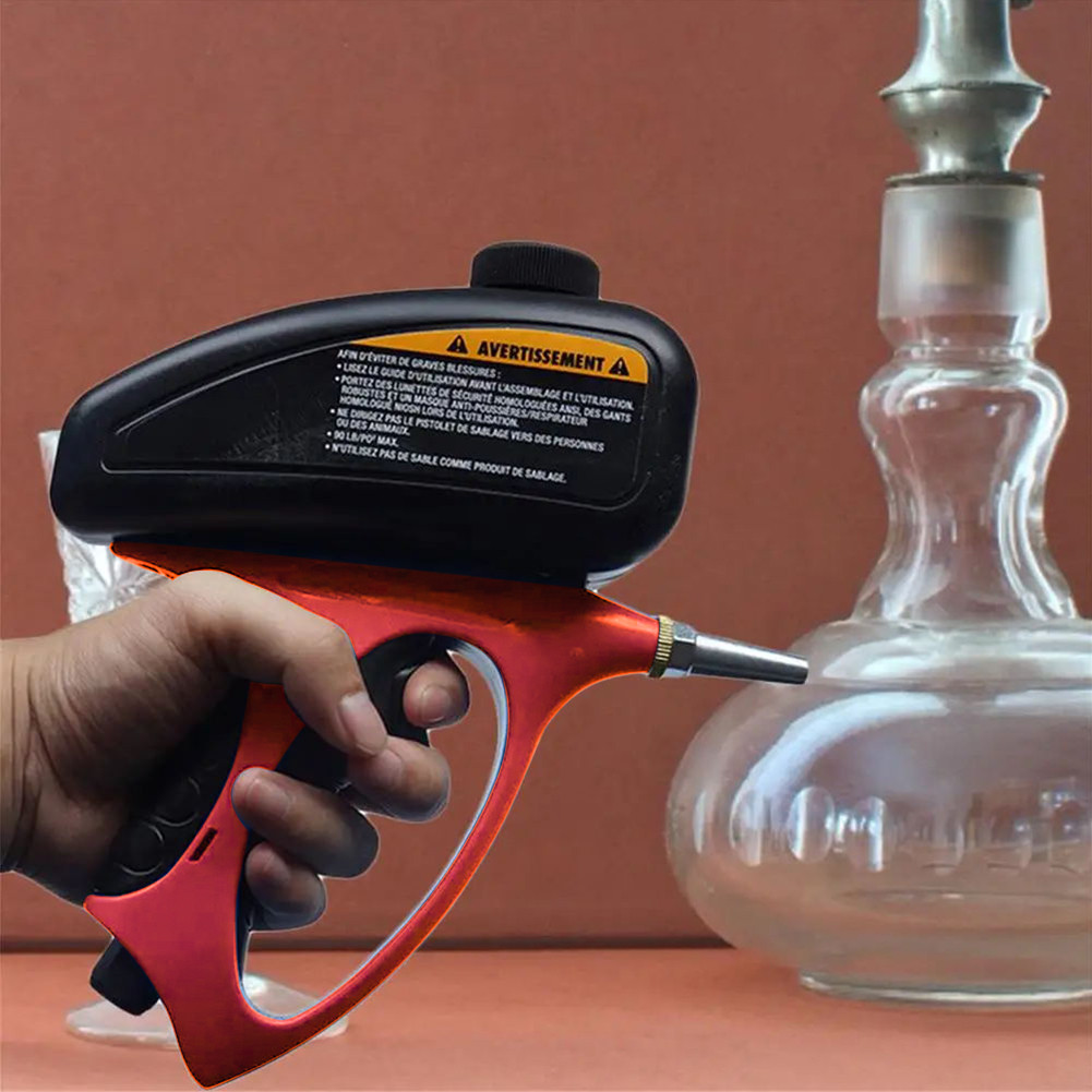 150 PSI Anti-rust Sandblaster with Small Nozzle&Glove Gravity Feed Sand ...