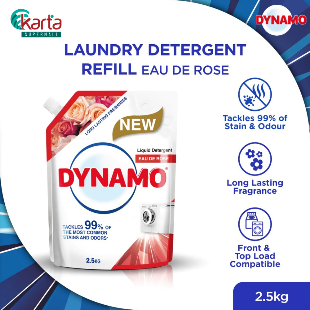 DYNAMO Laundry Detergent Liquid Eau de Rose 2.5kg (Refill Pack ...