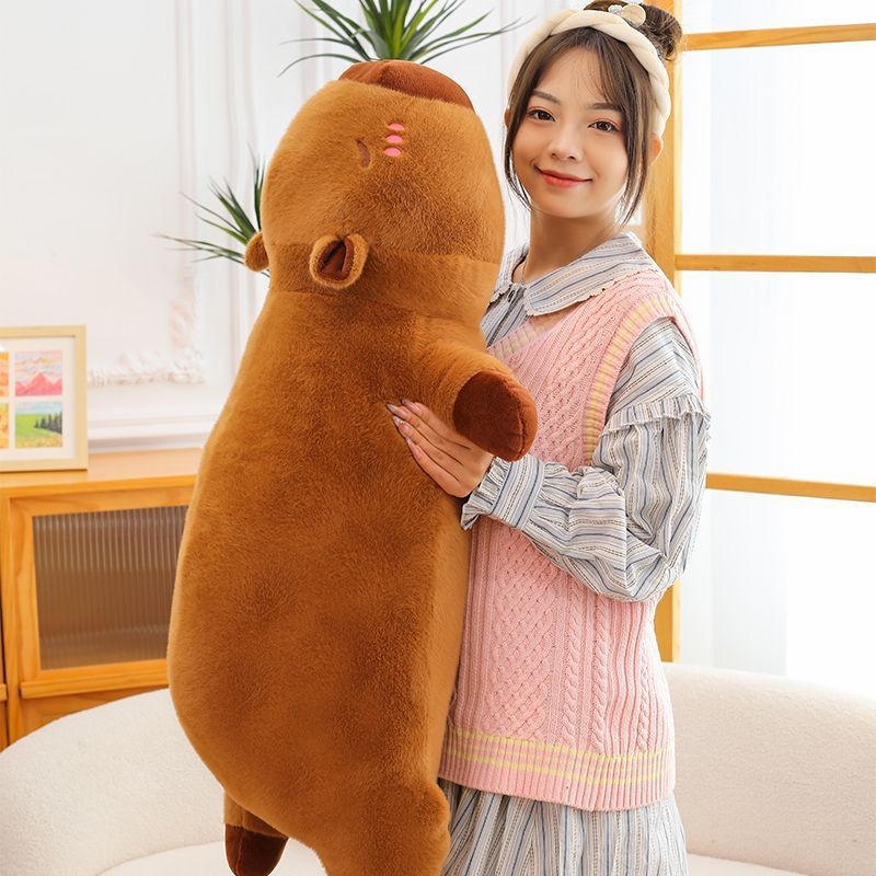 Lying Style Capybara Capybara Pillow Girl Sleeping Bed Hug Sleeping ...