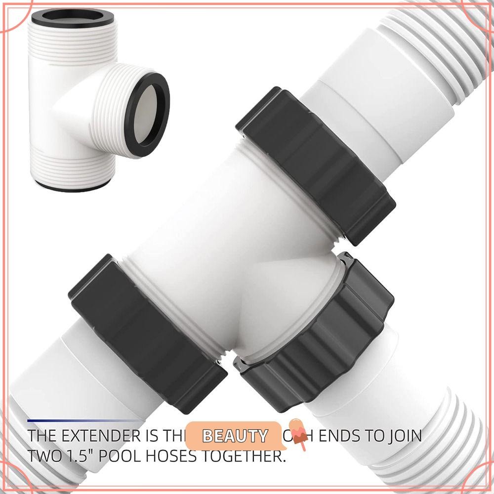 BEAUTYONE 1.5inch Pool Split Hose, Threaded Inlet Controlling Flow T ...