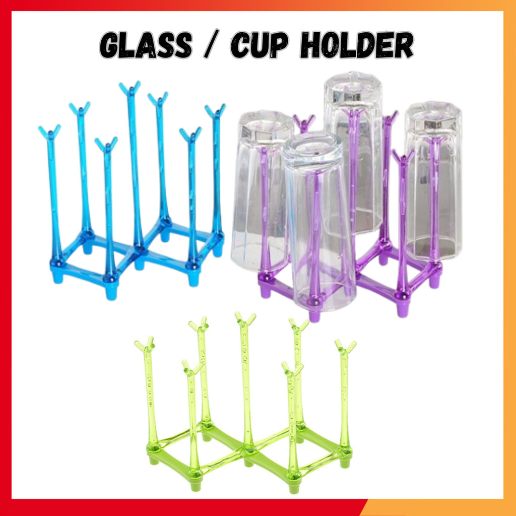Ready Stock !!! Foldable Glass Rack Cup Holder / Rak Gelas boleh Lipat ...