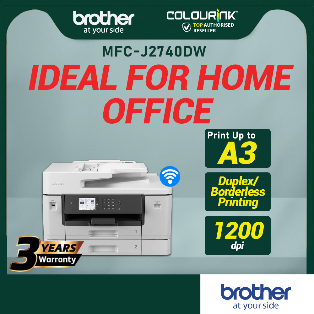 Brother MFC-J2740DW A3 Print A4 Scan Copy Colour Inkjet AIO Printer Wifi Duplex ADF MFC-J2730DW ...