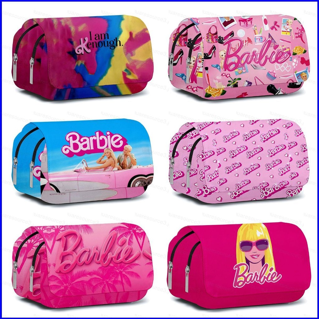 SQ3 Barbie 3D Pencil Case Student Pen Box 2 Layers Stationery Pouch ...
