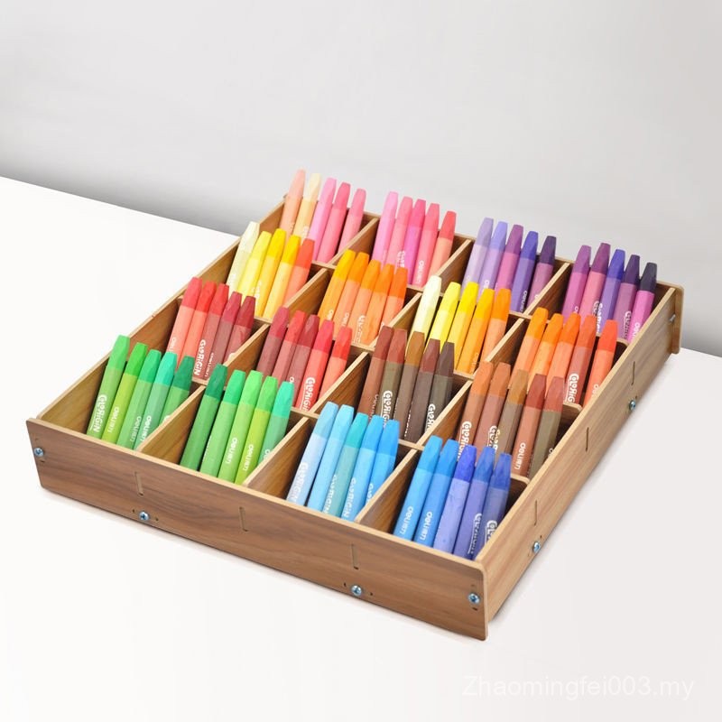 SG Kindergarten Oil Pastel Storage Box Wooden Box Chalk Box Art ...