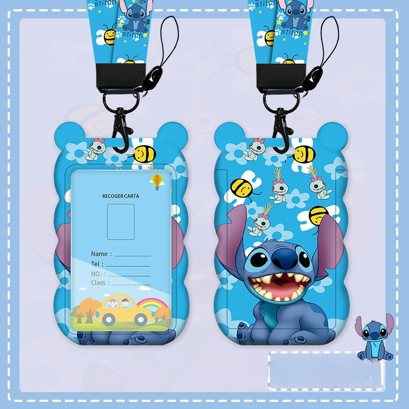 Cute Stitch Lanyard Card Case - Durable Bus Pass Holder for Students ...