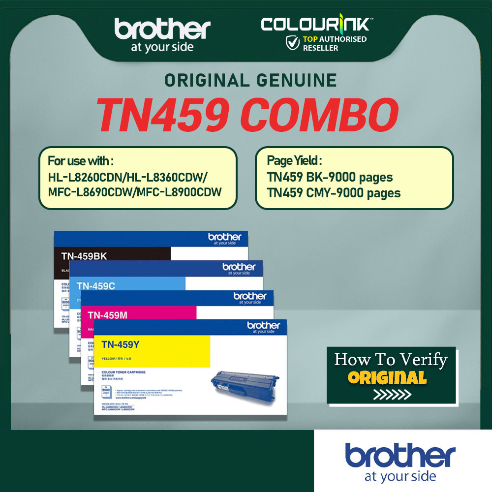 Brother Original TN-459 Toner Black Cyan Magenta Yellow MFC-L8900CDW HL ...