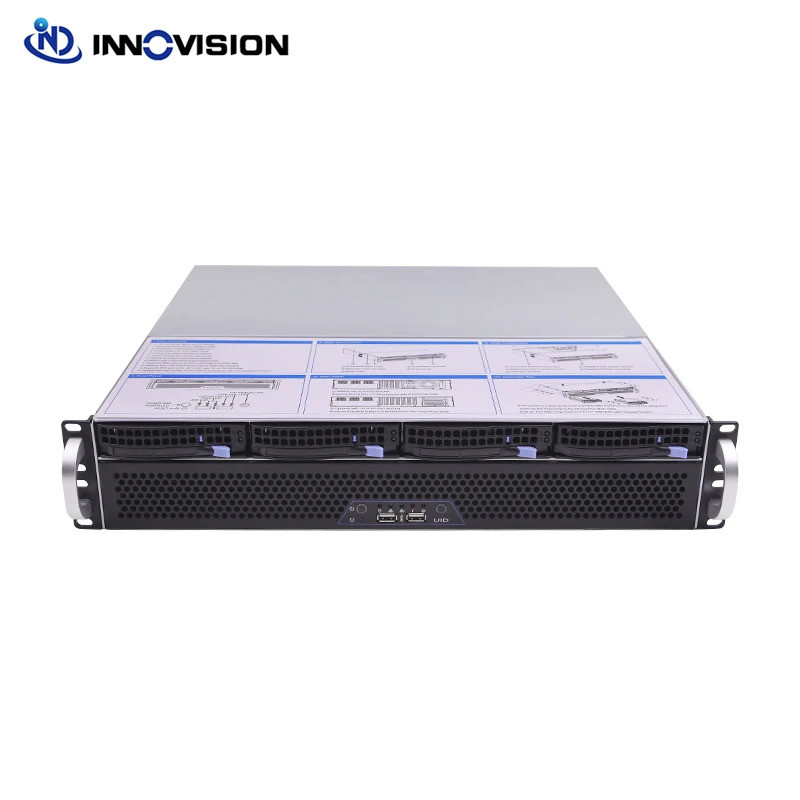 Flexible Ultra short 2U case L=400mm huge storage 4bays hotswap 2U rack ...