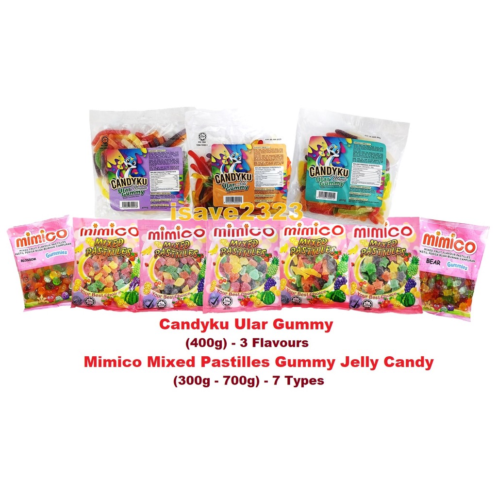 [HALAL] Mimico Mixed Pastilles Gummy Jelly Candy (300g - 700g) - 7 ...