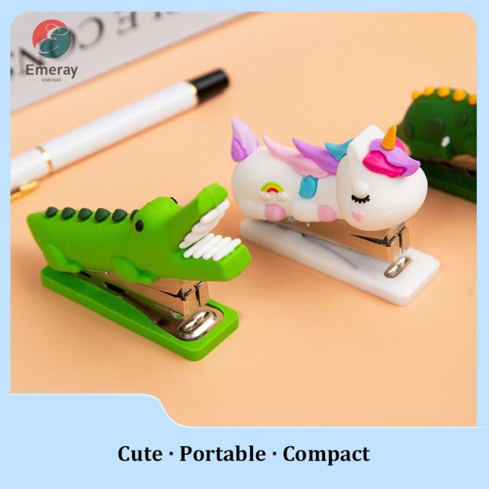 EMERAY Unicorn Dinosaur Staplers, Mini 10 # Student Binding|Cute ...