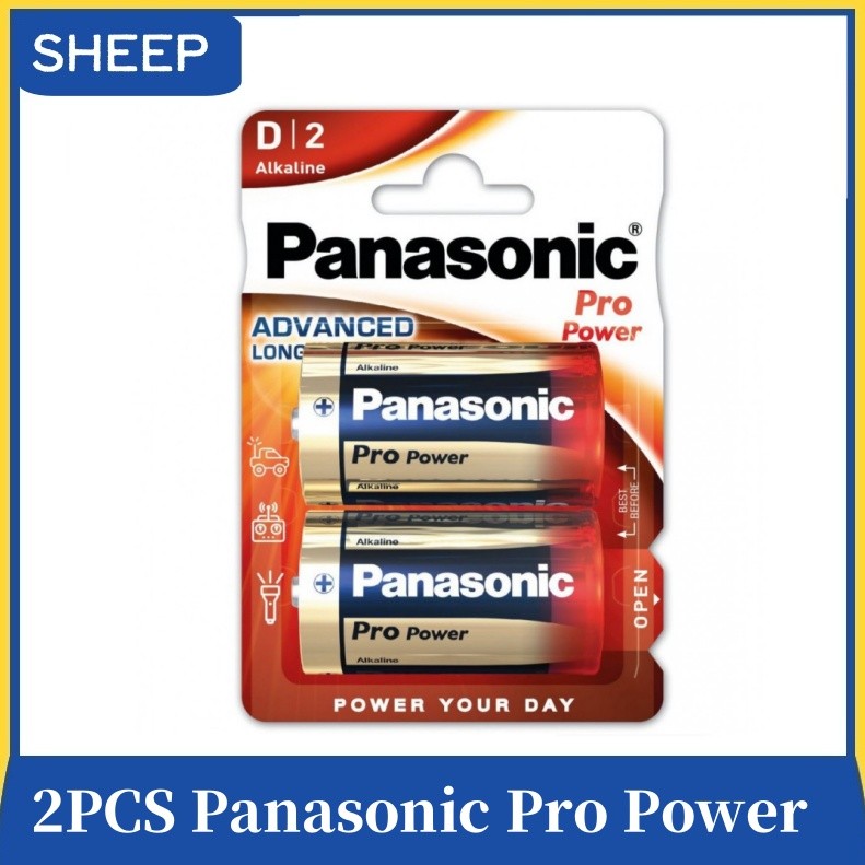 (2 pcs) Panasonic Size D Pro Power Batteries LR20 1.5v Panasonic D ...