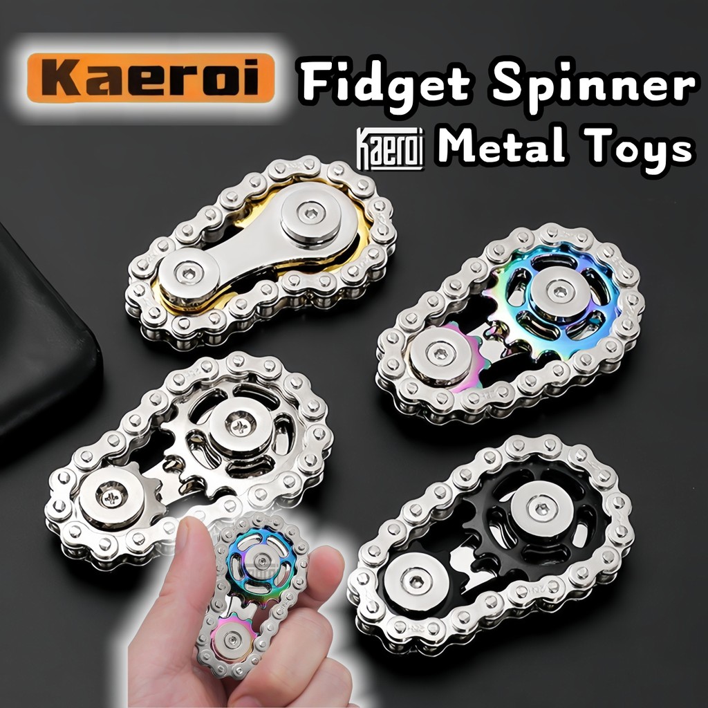 【Kaeroi】EDC Chain Gyro Fidget Spinner | Premium Metal EDC Spinner Toy ...