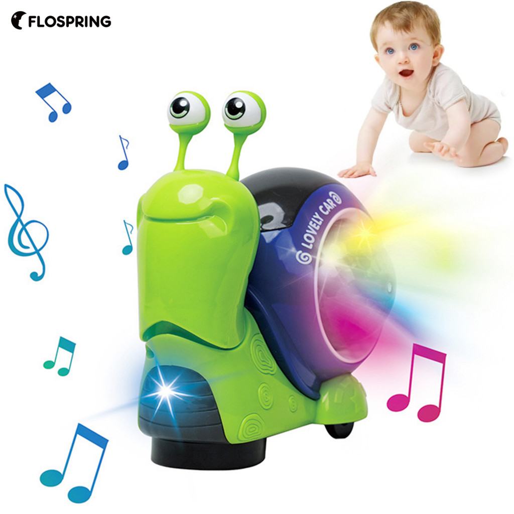 Cartoon Snail Toy with Music Light Children Cartoon Snail Toy Musical ...