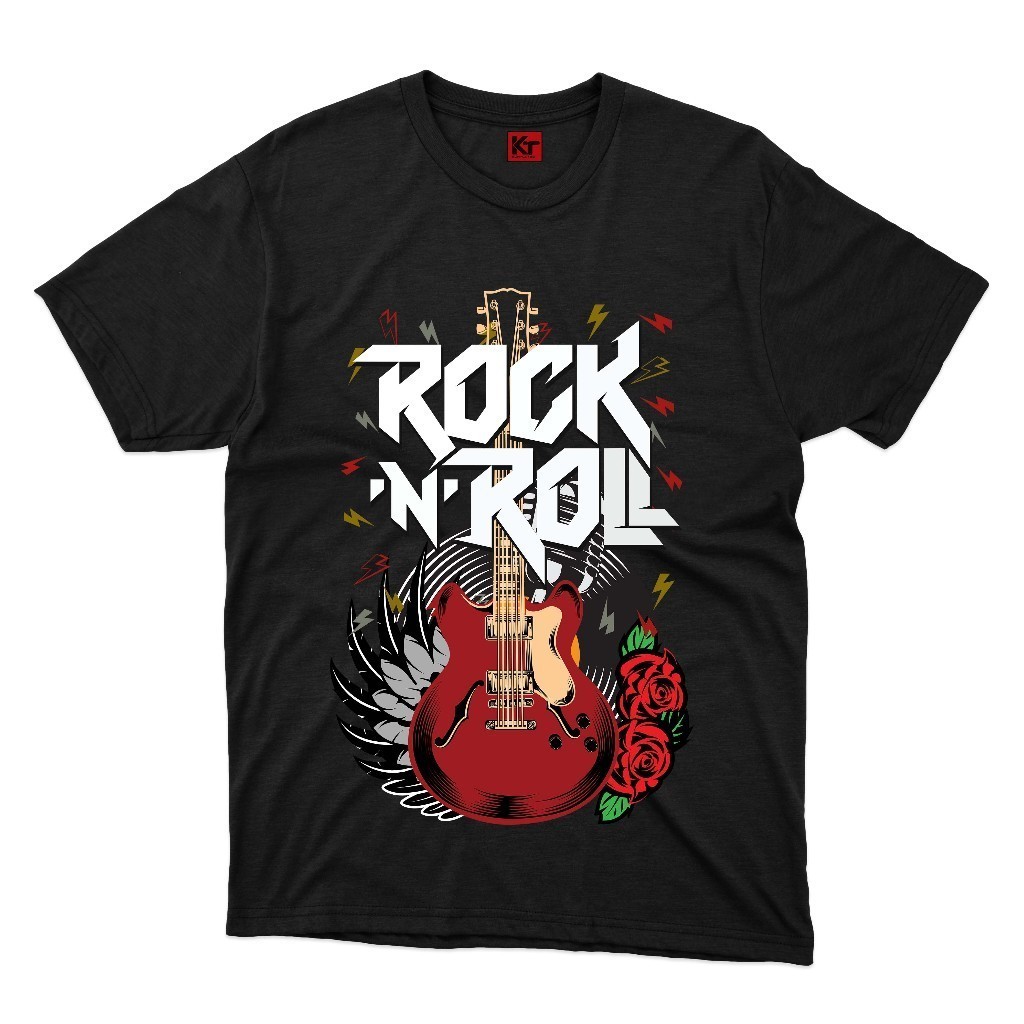 Baju T-shirt Budak Design Rock N Roll Kain Casual T Shirt SEASONAL ...