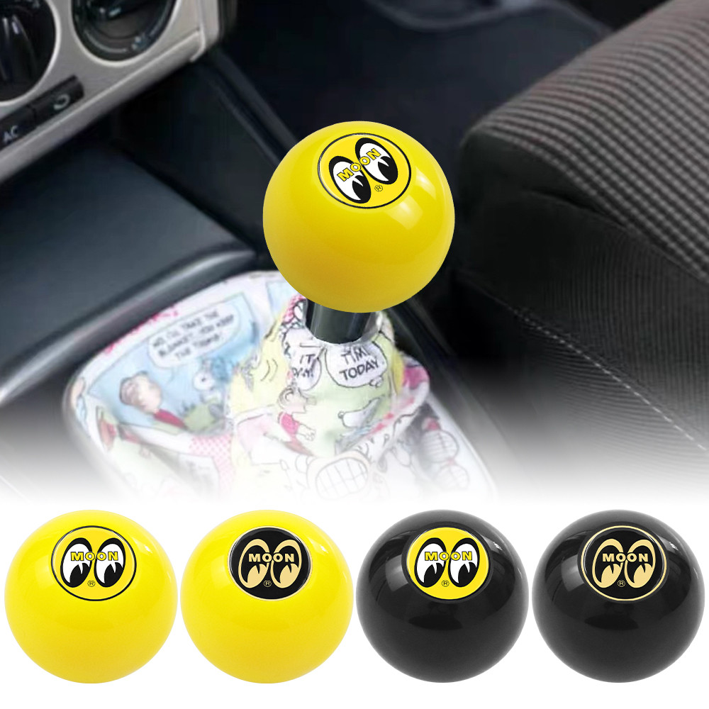 JDM Black Yellow Mooneyes Racing Stick Shifter Lever Car Gear Knob ...