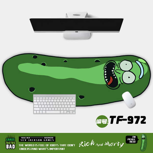 mouse pad anime 18+ glass mousepad Rick dan Morty Portal Alien Mouse ...