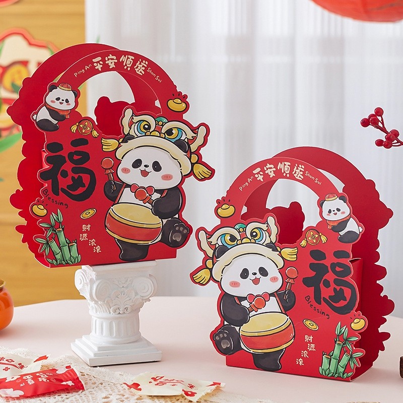 Spring Festival Candy Bags Cartoon Lion Dance Gift Wrapping Bags Lovley ...