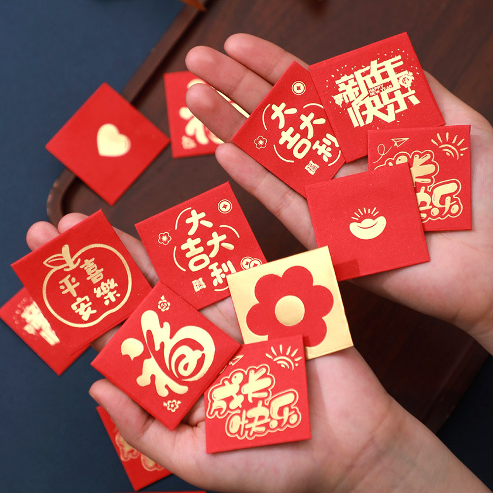 10pcs 2025 New Year Mini Angpao Money Envelop Creative Coin Envelopes ...