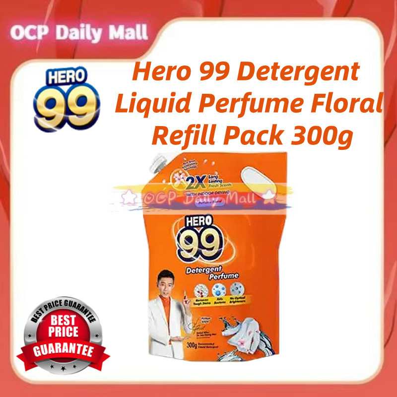 【New】Hero 99 Detergent Liquid Perfume Floral Refill Pack 300g | Shopee ...