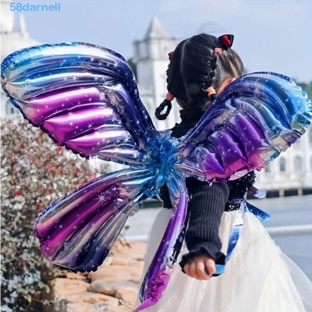 DARNELL Fairy Wing Balloon, Inflatable Dress Up Butterfly Wing Balloon ...