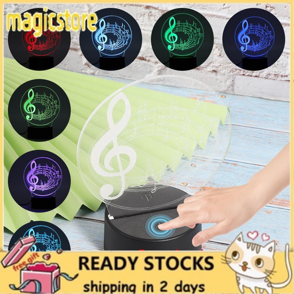 Magicstore USB Touch Table Desk Night Lamp Color Change 3D Musical ...