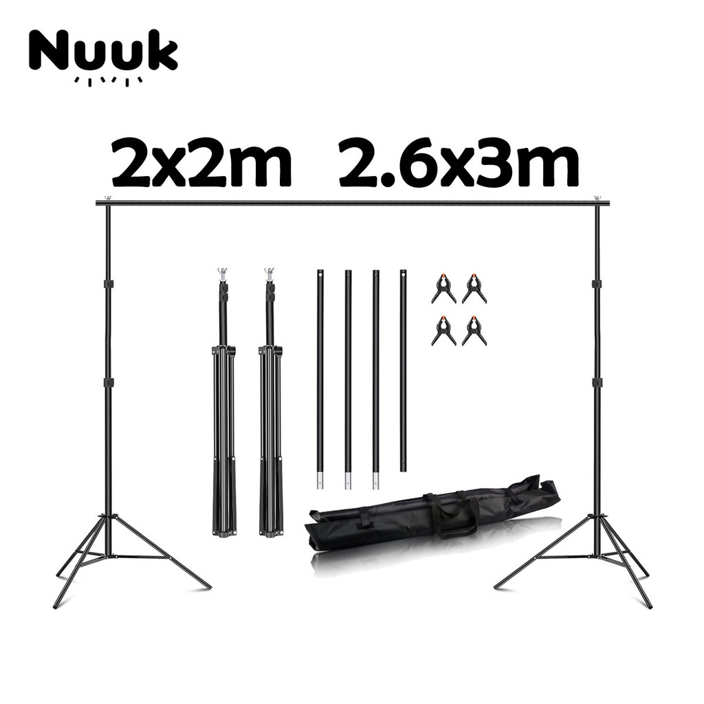 Backdrop Heavy Duty Background Stand Backdrop Support System Kit 2.6x3M ...