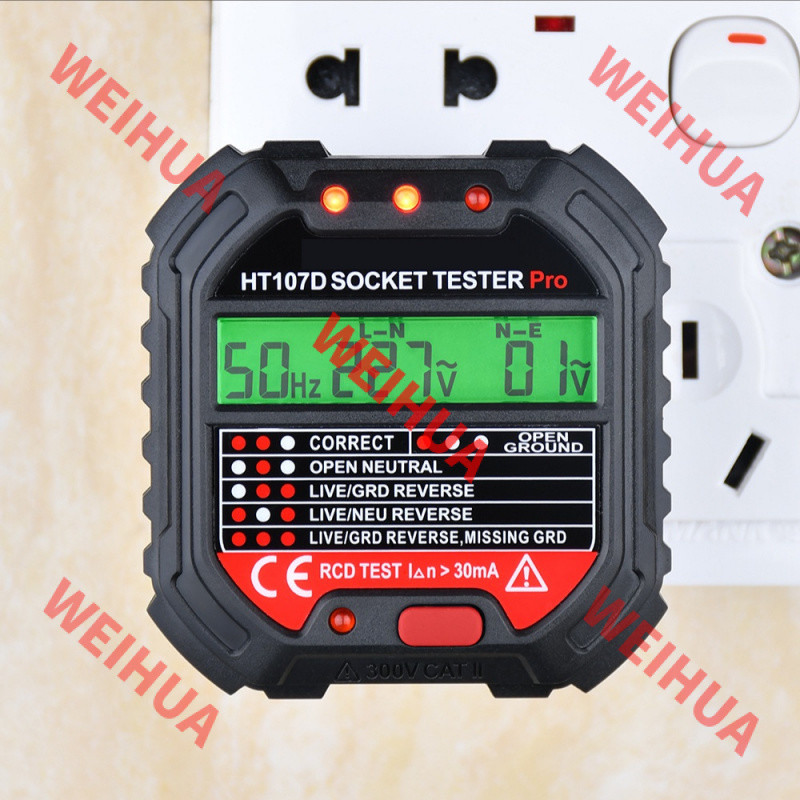Ht107 digital display socket phase detector multifunctional power ...