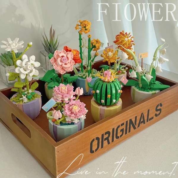 lego flower flower bouquet flower Batu bata lego, tumbuhan pasu ...