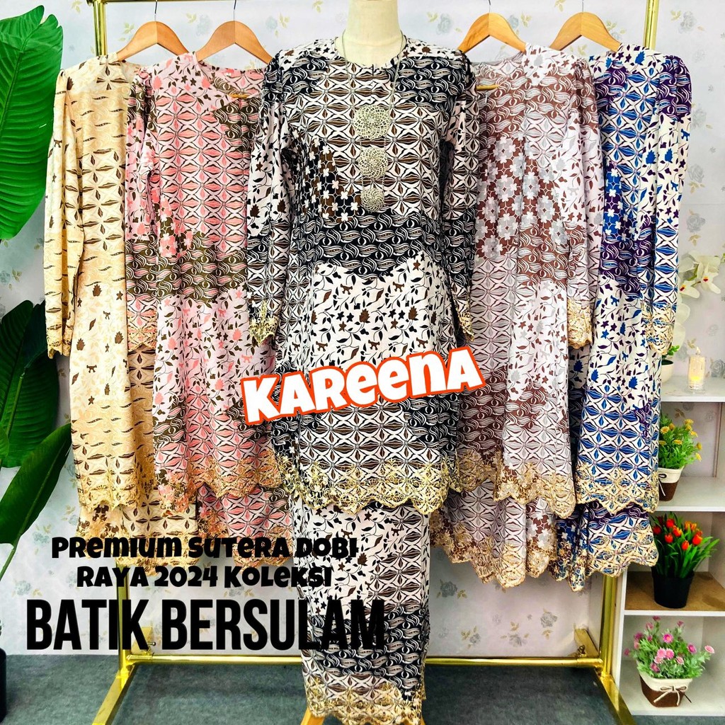 NEW! KURUNG BATIK RIAU SULAM KAREENA PLUS SAIZ S TO 5XL Wanita | Shopee ...