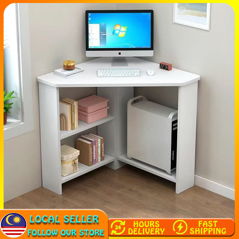 Triangle Study Desk Corner Writing Desk Corner Corner Computer Desk ...
