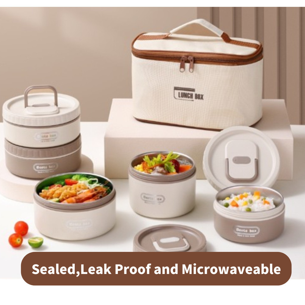 304 Food Grade Stainless Steel Insulated Lunch Box Lunch Box Soup Bowl ...