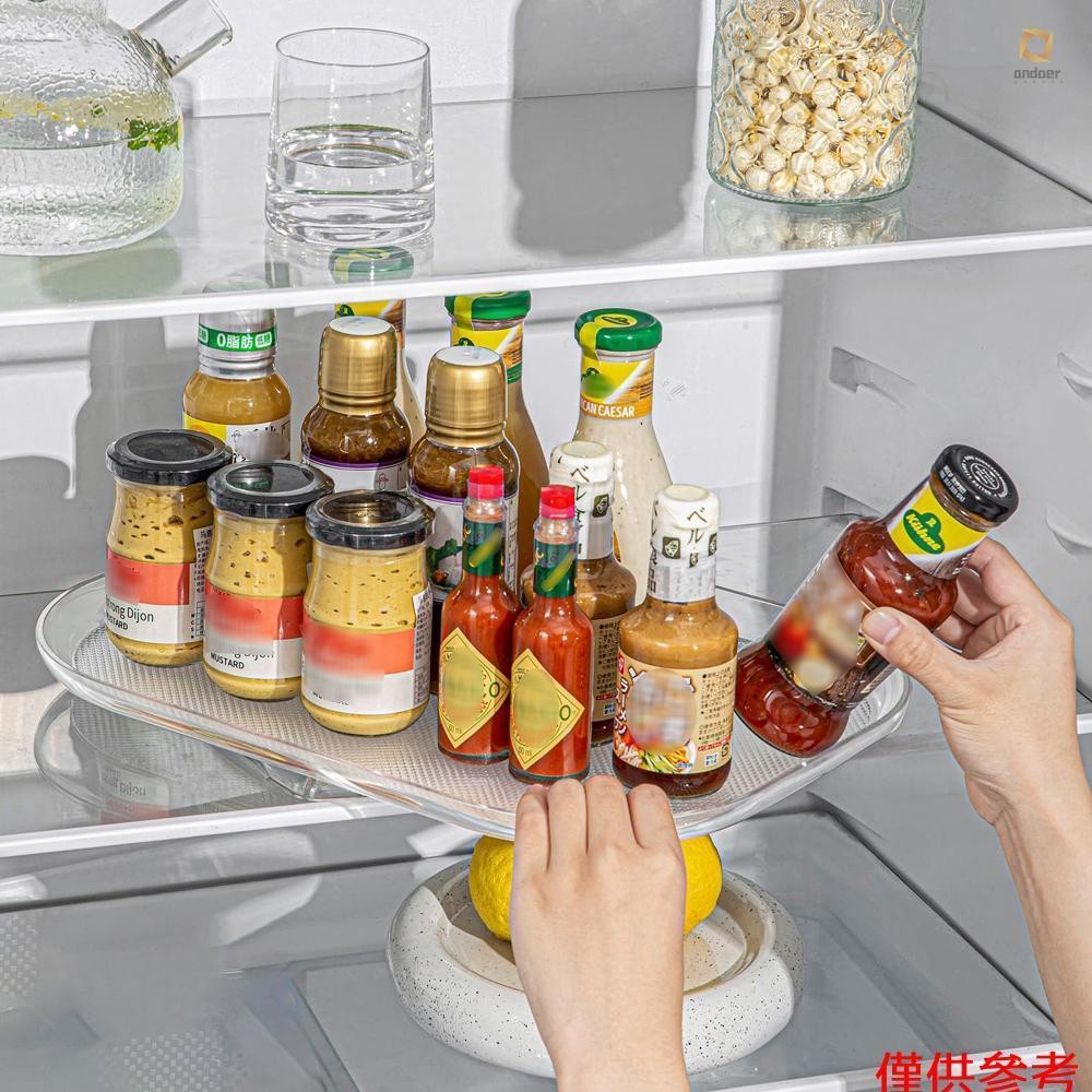Lazy Susan Turntable Organizer for Refrigerator Clear Rotating ...