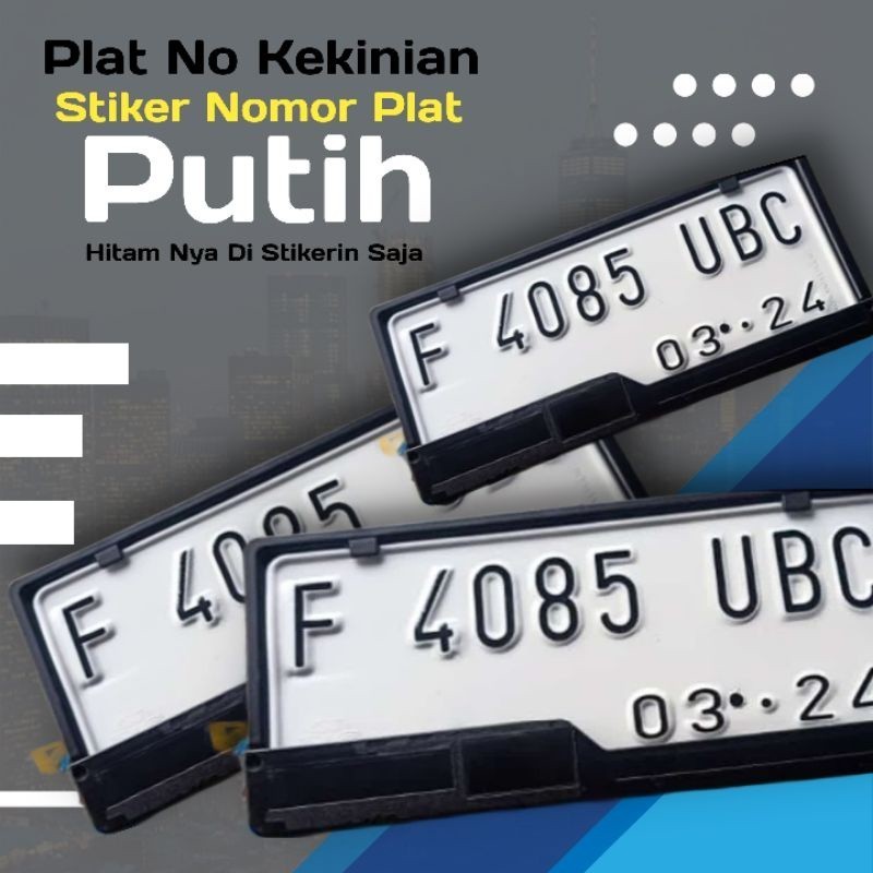 HITAM PUTIH Flash Print - JDM Project- Contemporary white number plate ...