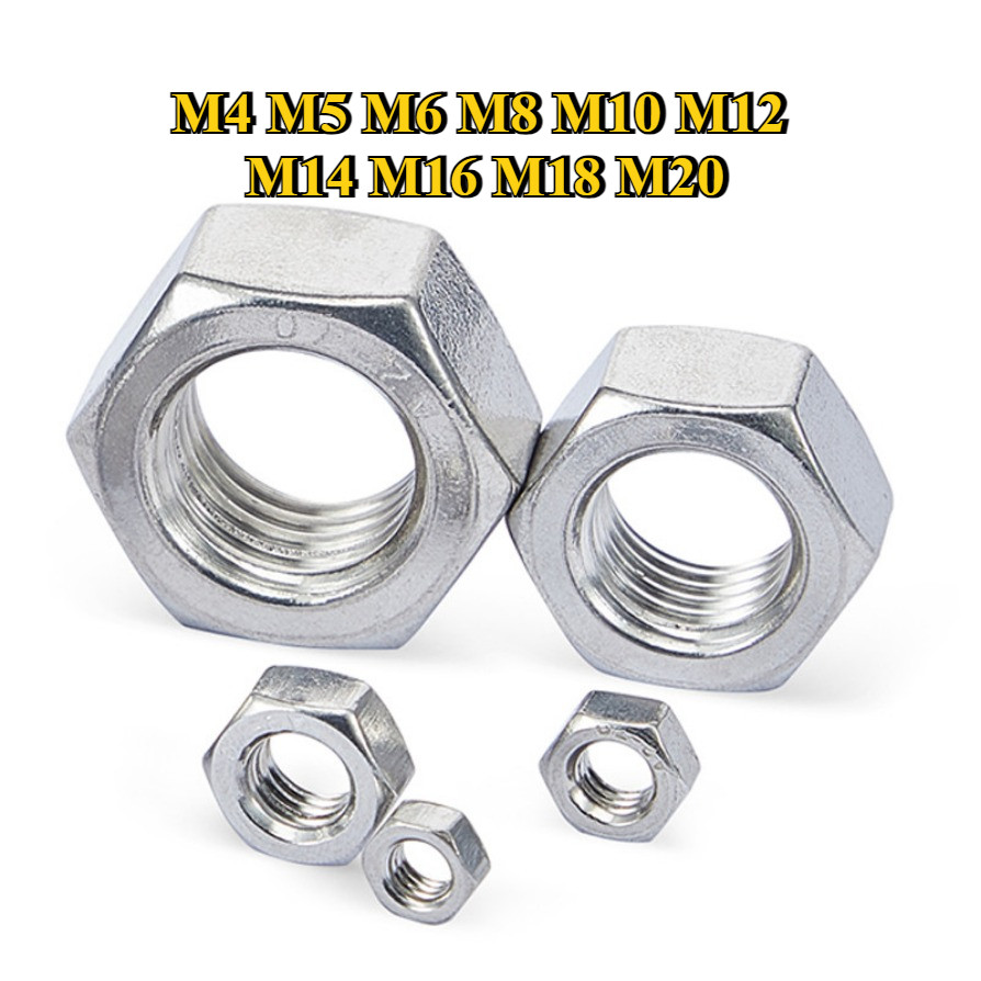 [WJX-MY1] SUS304 Reverse Thread Hex Nut / Fine Thread Hex Nut M4 M5 M6 ...