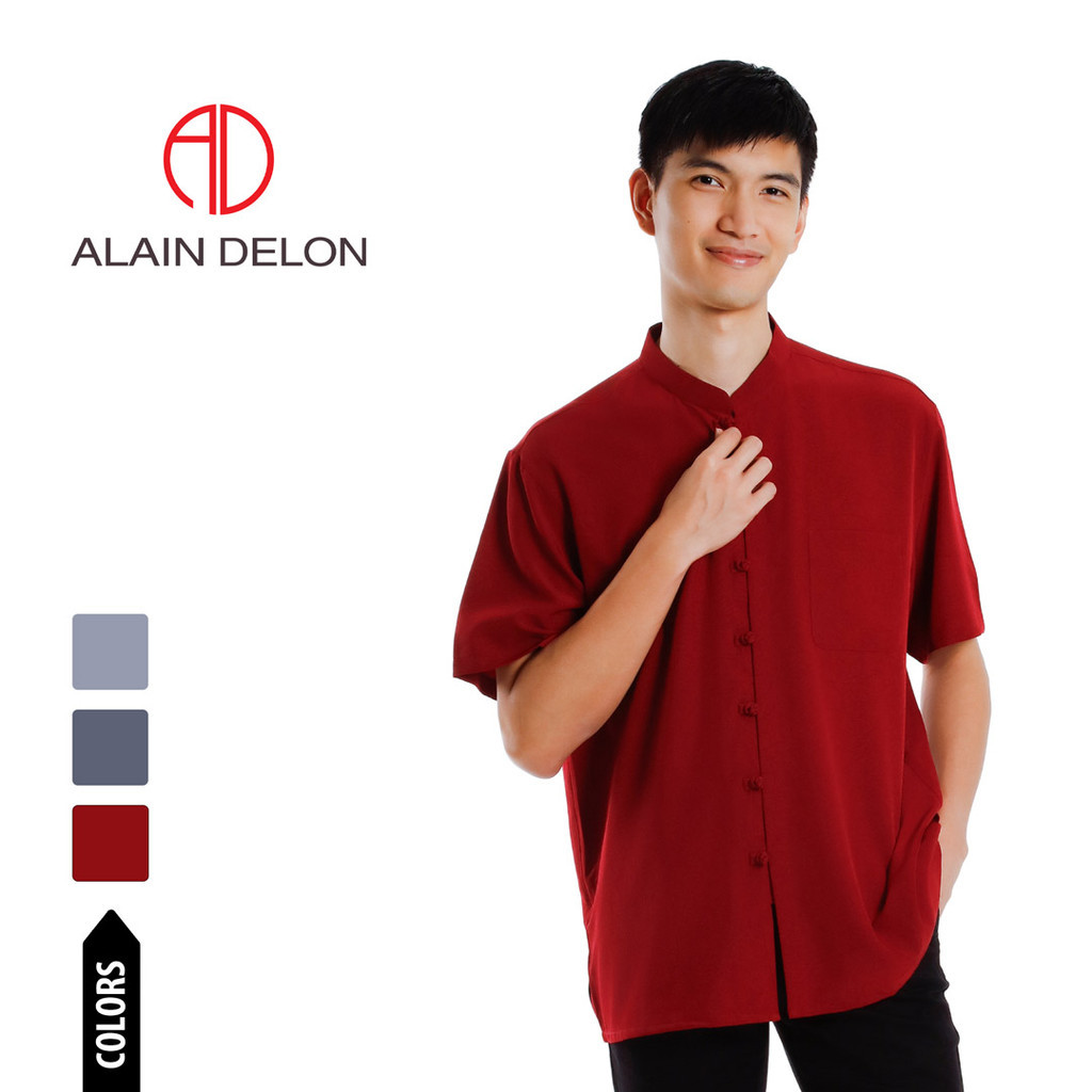 Alain Delon 2025 CNY Men Traditional PV Short Sleeve Shirt Tang Suit ...