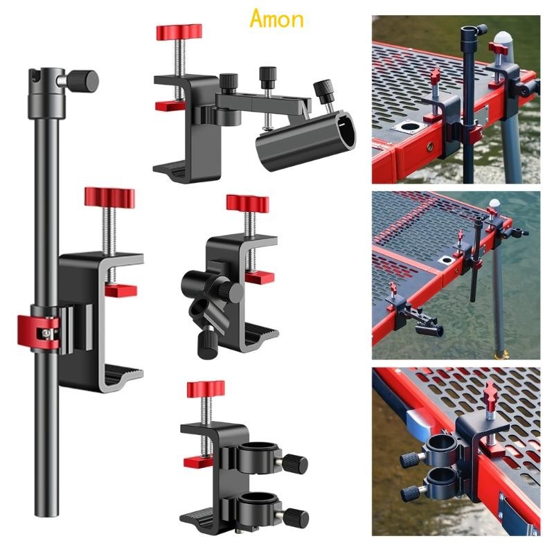 Amon Fishing Rod Stand Table Clamps Fish Lures Rack Light Stand Easily ...