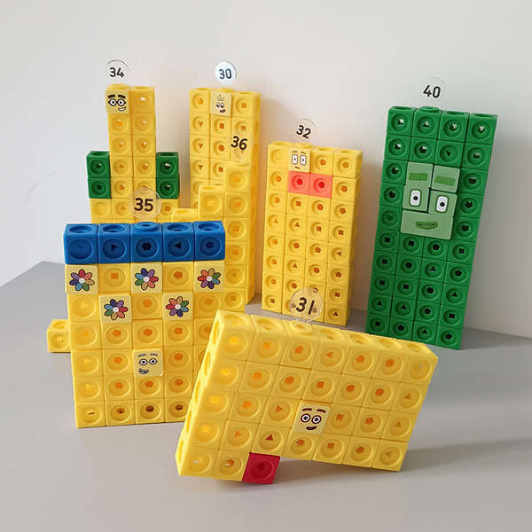 numberblocks Blok Nombor Kiub Blok Nombor Rata 30-100 Mainan Pendidikan ...