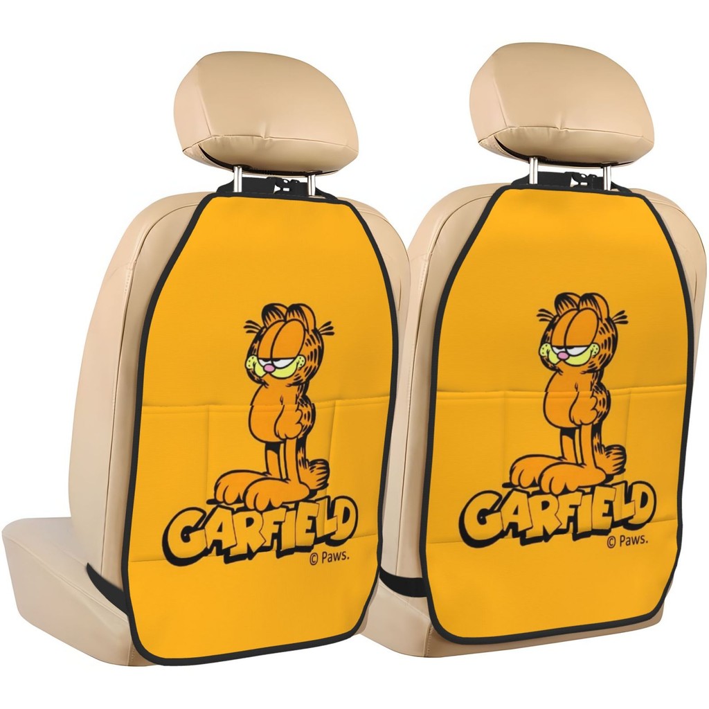 Garfield Car Seat Back Kick Protectors,2 Pack Kick Mats with Storage ...