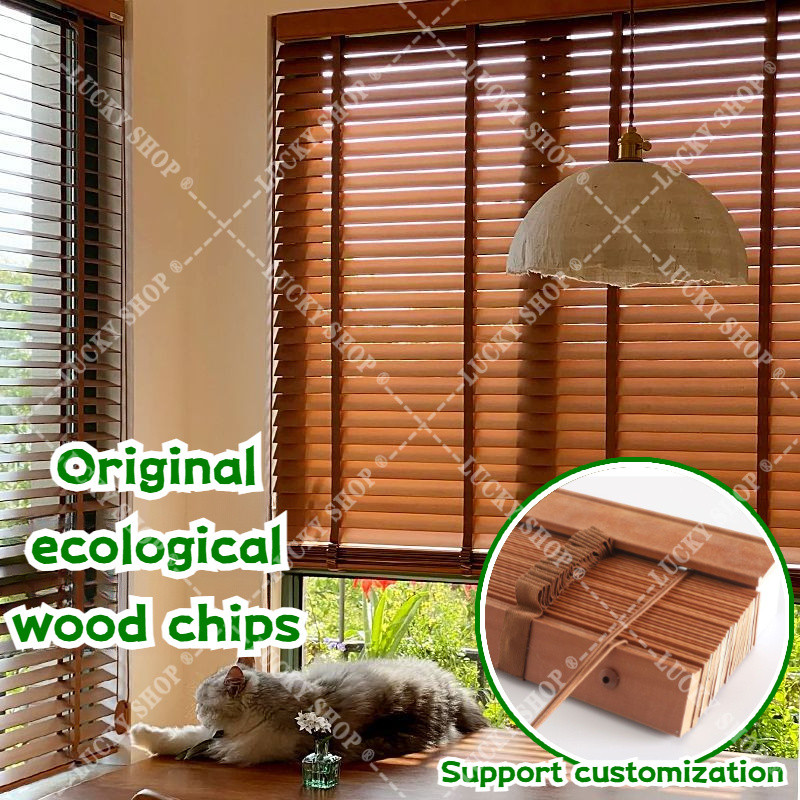 Customized 90% blackout wooden blinds, roller blinds, office study ...