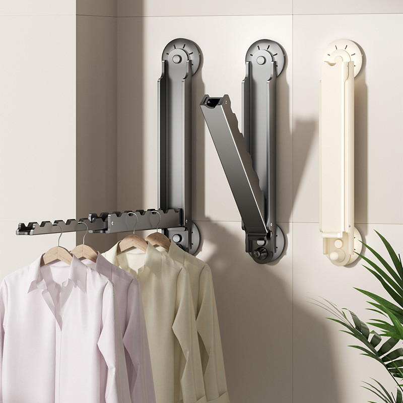 Suction Cup Clothes Hanger Storage Rack, Foldable Hanger Organizer ...