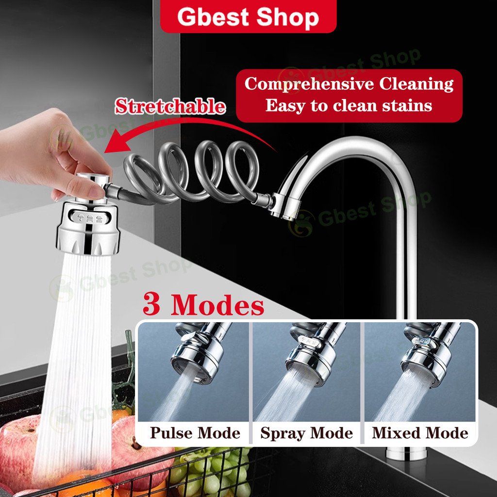 Sink Faucet Spring extender pipe Kitchen Sink Water tap spray head Tap ...