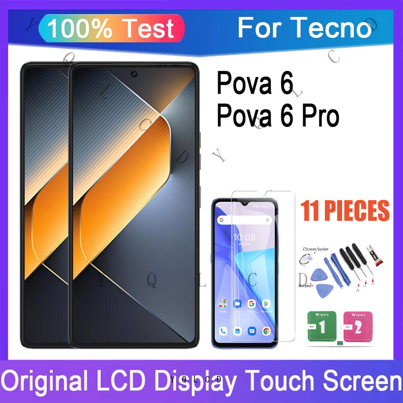 Original AMOLED Tecno Pova 6 Pova 6 Neo Pova 6 Pro 5G LCD Display Touch Screen With Frame ...