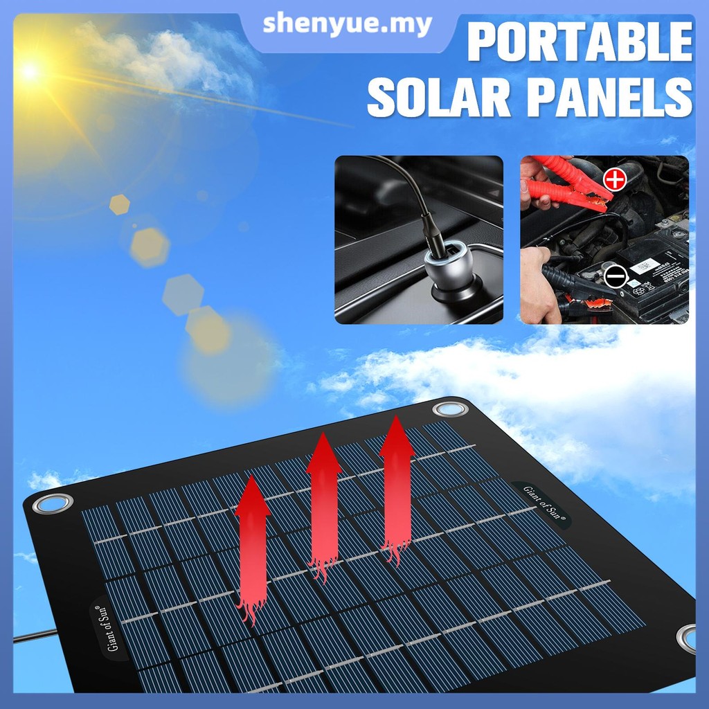 10W Solar Panel Kit 12V Waterproof Solar Trickle Charger Portable Solar ...