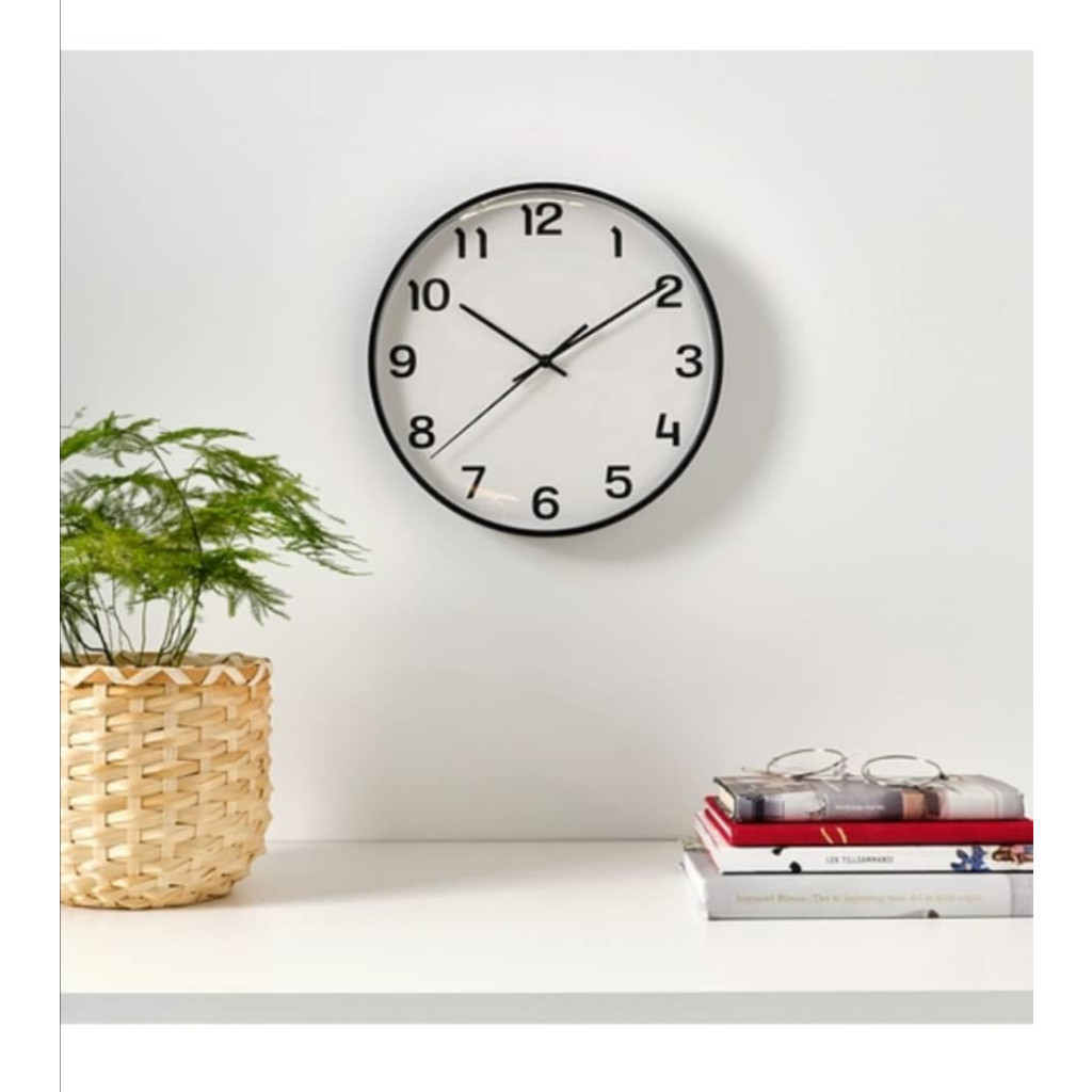 💥ORIGINAL💥 IKEA PLUTTIS Wall clock, black, 28 cm | Shopee Malaysia
