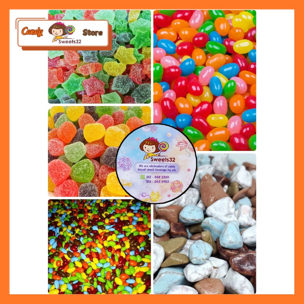 Sweets32【100gm】 Pelbagai Jenis Gula-Gula Jelly Gummy HALAL | Shopee ...