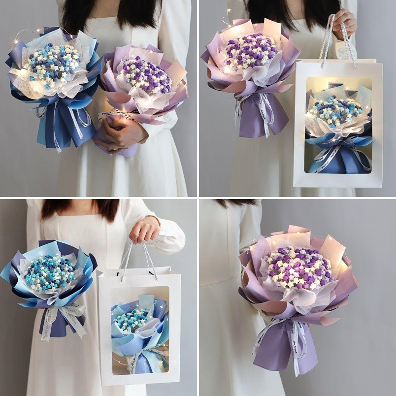 Valentine's Day Star Flower Bouquet DIY Materials Star Bouquet Birthday ...