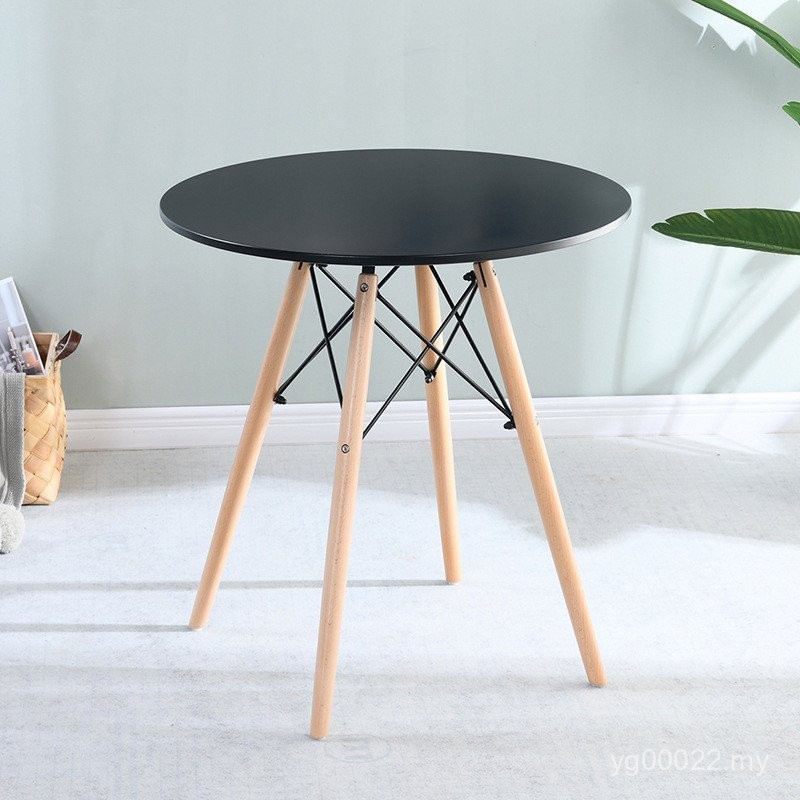 Dining Table Chair Table Leg Combination Solid Wood Table Round Small ...